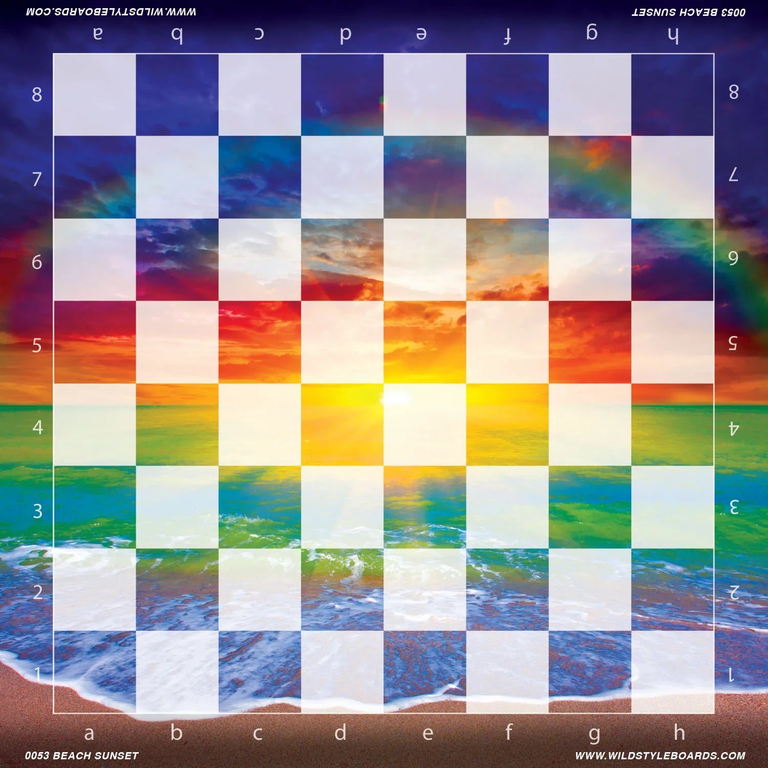 Beach Sunset - Full Color Vinyl Chess Board – Wholesale Chess