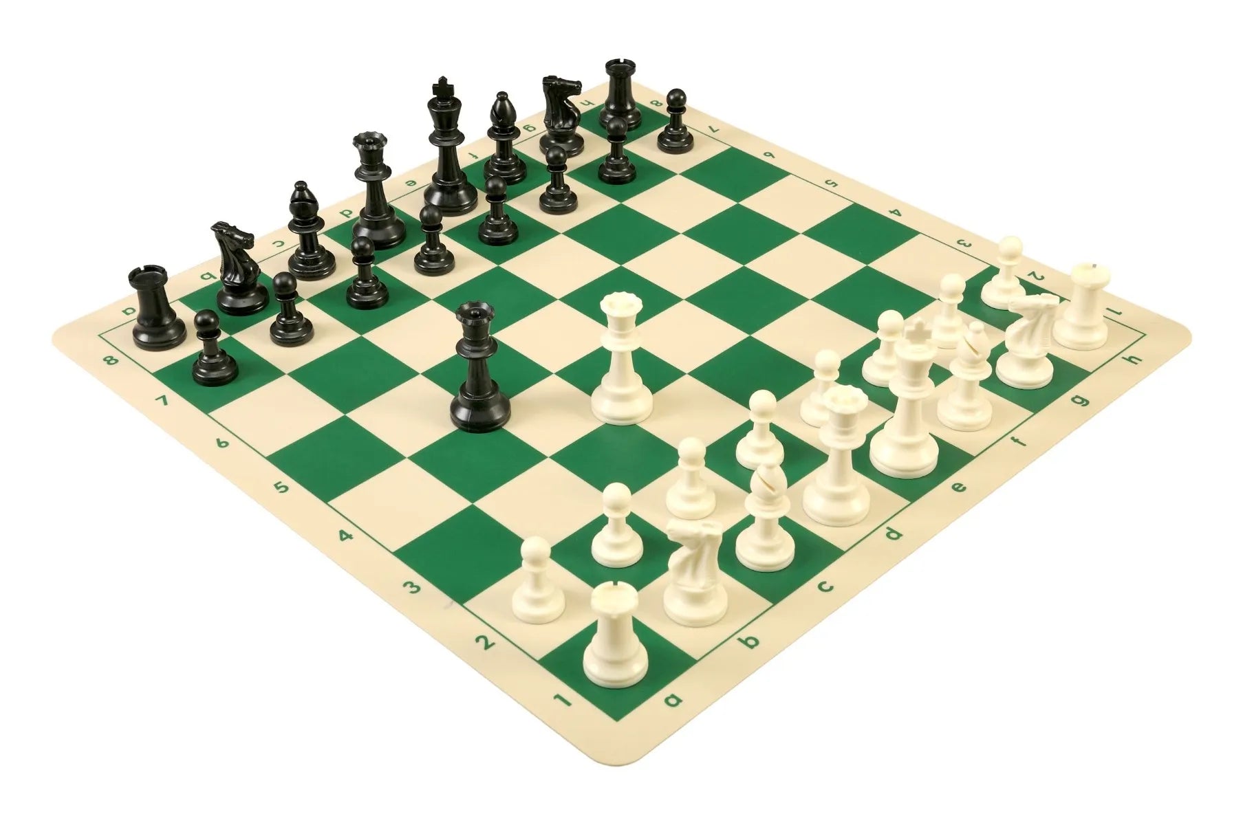 Regulation Tournament Chess Pieces and Silicone Chess Board Combo - Tr ...